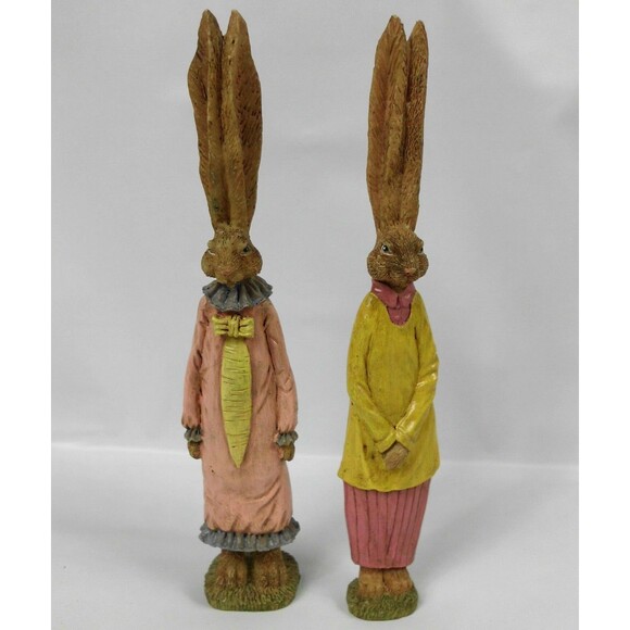 Unbranded | Accents | Vintage Long Eared Easter Rabbit Figurines ...